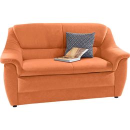 DOMO collection 2-Sitzer &raquo;Lale formsch&ouml;nes und komfortables Sofa, zeitlos und elegant&laquo; optimal f&uuml;r kleinere R&auml;ume orange Struktur (100% Polyester);