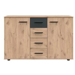 wimex Kombikommode &raquo;Budapest&laquo; 2-t&uuml;rig mit 4 Schubladen, 130cm breit grau Holzwerkstoff B/H/T: 130cm x 83cm x 41cm, 4 Stk., 2 Stk.