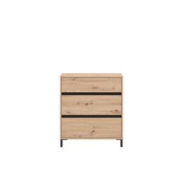 Home Affaire Kommode &raquo;Marron, Schubkastenkommode, H&ouml;he 90 cm, Breite 80 cm&laquo; Breiten 80 cm, mit ger&auml;umigen Schubladen schwarz B/H/T: 80cm x 90cm x 40cm