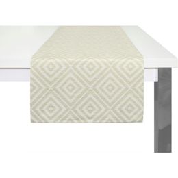 WIRTH Tischl&auml;ufer &raquo;Telfort&laquo; grau Baumwolle, Polyester B/L: 150cm x 40cm, 1 Stk., rechteckig