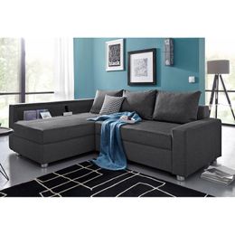 Collection AB Ecksofa &raquo;Relax L-Form, B: 223 cm&laquo; Schlaffunktion, Bettkasten, Regal & 1 Zierkissen, optional Licht grau Zierkissen: 100%Polyester;