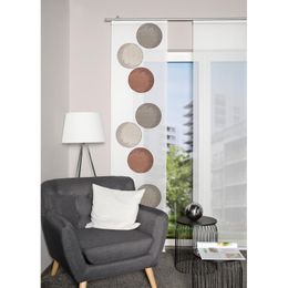 Home Wohnideen Schiebegardine &raquo;REMONA&laquo; Paneelwagen 1 Stk. tlg. SCHIEBEVORHANG,EFFEKTVOILE,SCHERLI braun Polyester 245cm, Paneelwagen, 60cm