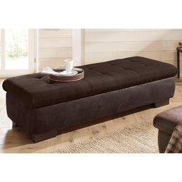 Home Affaire Hocker &raquo;BERGEN 161x60 cm, praktisch und komfortabel&laquo; mit Staufach braun MELROSE /Struktur (100% Polyester);MELROSE (100% Polyester);