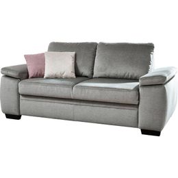 Die PlanBar Schlafsofa &raquo;MP-PD19021&laquo; mit L&auml;ngsschl&auml;ferfunktion 140x210 cm grau 100% Polyester B/H/T: 196cm x 90cm x 100cm, Velours