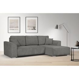 OTTO home Ecksofa &raquo;BEATRICE optionale Schlafsofa mit Bettkasten, B/T/H: 265/170/86 cm&laquo; L-Form, wahlweise auch mit Bettfunktion und Bettkasten grau 100