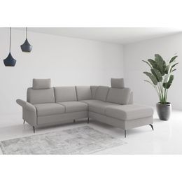 OTTO home Ecksofa &raquo;Rochelle&laquo; wahlweise mit Schlaffunktion, Bettkasten und Armteilverstellung grau 95% Polyester 5% Polyamid B/H/T: 240cm x 93cm x 