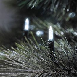 Konstsmide LED-Lichterkette 120 Stk.-flammig LED Minilichterkette, 120 kalt wei&szlig;e Dioden gr&uuml;n Dioden 120 Stk. Flammen 120 Stk., Gesamtl&auml;nge 25,85m
