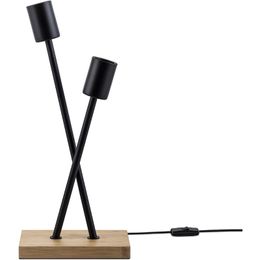 Paco Home Tischleuchte &raquo;IKS&laquo; E27 Stehlampe LED Lampe Wohnzimmer Vintage Retro Industrial Design E27 schwarz 2, H: 41cm