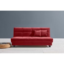 ell+ell ell + ell Schlafsofa &raquo;Tilda&laquo; Breite 185 cm, inkl. 2 Zierkissen rot 100% Polyester B/H/T: 185cm x 90cm x 100cm, Flachgewebe, Kaltschaum, ohne 
