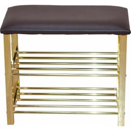 Inosign Schuhbank grau B/H/T: 57cm x 50cm x 30cm, Microfaser, 2 Ablagen