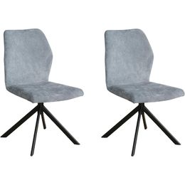 OTTO home Schalenstuhl &raquo;Hacienda&laquo; () 2er Set blau Holzwerkstoff, Metall, Polyester B/H/T: 49,5cm x 88cm x 63,5cm, Cord