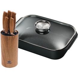 King Br&auml;ter Set, 8 Stk. tlg. Aluminiumguss braun H&ouml;he 8,5cm