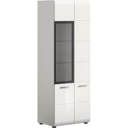 Home Affaire Vitrine &raquo;FLORENZ, H&ouml;he: 160 cm, hochwertige MDF-Front, Glast&uuml;r, Glasb&ouml;den&laquo; 1 Stk. tlg. Vitrine, Vitrine wei&szlig;, Vitrinenschrank, 