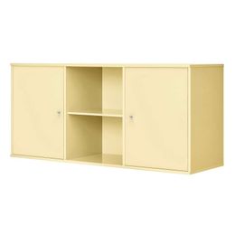 Sideboard &raquo;Mistral, Hochwertig Schrank, h&auml;ngend/stehend montierbar&laquo; mit zwei T&uuml;ren, B: 133 cm, anpassungsbar Designm&ouml;bel gelb Holzwerkstoff, 
