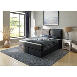 Home Affaire Boxspringbett &raquo;Lysann&laquo; 5fach verstellbares Kopfteil, in 4 Breiten, 3 Matratzenarten grau Liegefl&auml;che B/L: 160cm x 200cm, Gewicht bis: 80 