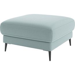 Home Affaire Polsterhocker &raquo;Downtown&laquo; passend zur Serie, auch in Cord blau 88% Polyester, 12% Polyacryl B/H/T: 80cm x 44cm x 80cm, Cord