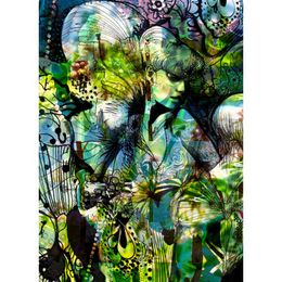 Komar Fototapete &raquo;Aphrodite's Garden - Gr&ouml;&szlig;e 184 x 254 cm&laquo; bedruckt glatt Wohnzimmer, Schlafzimmer gr&uuml;n Papier B/L: 184m x 254m, Rollen: 4