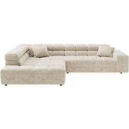Home Affaire Ecksofa &raquo;Ancona, Ecksofa, incl. Kopfteilverstellung, Breite 319 cm, L-Form&laquo; wahlweise elektrische Sitztiefenverstellung 100% Polyester B/