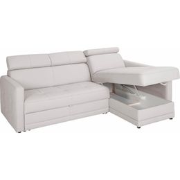 exxpo - sofa fashion Ecksofa &raquo;Arles, Federkern, zeitlos, Breite 225cm, L-Form&laquo; wahlweise mit Bettfunktion und Bettkasten, inkl. Kopfteilverstellung 