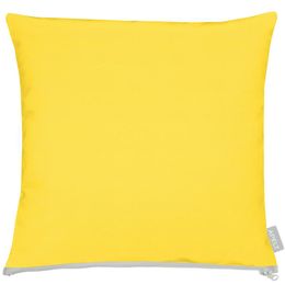 Apelt Dekokissen &raquo;3800&laquo; Statement-Rei&szlig;verschluss gelb Obermaterial: 75% Baumwolle, 25% Polyester. F&uuml;llung: 100% Polyester B/L: 48cm x 48cm, 1 Stk.