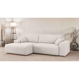 Home Affaire Ecksofa &raquo;Santenay mit Bettfunktion und Bettkasten, Ma&szlig;e: B/T/H 266/164/90 cm&laquo; L-Form mit Wellenfederung, Schlaffl&auml;che: 140x213 cm, auch 