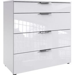 wimex Schubkastenkommode &raquo;level36 D by fresh to go&laquo; mit soft-close Funktion und Lackfronten, 4 Schubladen, Kommode hoch wei&szlig; Holzwerkstoff B/H/T: 81cm x 