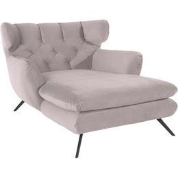 3C Candy Loveseat &raquo;Beatrice Loungesessel, Ohrensessel, bequem zum Relaxen, Breite 100cm&laquo; mit Knopfheftung im R&uuml;cken, Fernsehsessel, Relaxsessel rosa 