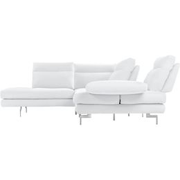 Calia italia Ecksofa &raquo;Toby Wing, B/T: 288/232 cm, Multifunktionssofa, Designsofa, L-Form&laquo; Sitztiefenverstellung und Armteilfunktion, F&uuml;&szlig;e chrom 