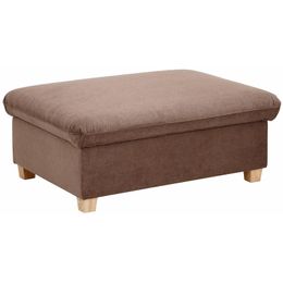 Home Affaire Hocker &raquo;Bergamo&laquo; mit Stauraum rot Luxus-Kunstleder;Struktur weich (100% Polyester);Chenille 100% Polyester;Struktur fein ( 100% Polyester