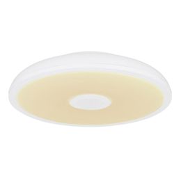 Globo LIGHTING LED Deckenleuchte &raquo;RAFFY&laquo; LED-Modul 1 Stk. warmwei&szlig; - kaltwei&szlig; Farbwechsel Rot-Gr&uuml;n-Blau, Lautsprecherfunktion wei&szlig; &Oslash; 28cm, 1 Stk.