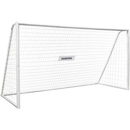 SANDORA Fu&szlig;balltor &raquo; XXL&laquo; B/H/L: 366x198x152 cm wei&szlig; Polyester, Stahl B/H/L: 366cm x 198cm x 152cm, 1 Stk. Polyester Stahl