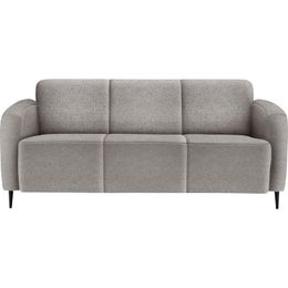 Home Affaire 3-Sitzer &raquo;Marone bequem, Breite 185cm, komfortable Wellenunterfederung&laquo; grau Luxus-Microfaser weich 100% Polyester;Struktur fein 100% 