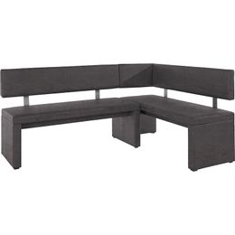OTTO home Eckbank &raquo;Charissa&laquo; in 3 Gr&ouml;&szlig;en, verschiedene Qualit&auml;ten schwarz Holzwerkstoff, Massivholz B/H/T: 190cm x 90cm x 140cm, Microfaser, langer 