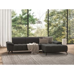 Sit & More sit&more Ecksofa &raquo;Cool L-Form&laquo; wahlweise mit Kopfteilverstellung und Vorziehsitz, motorisch grau B/H/T: 290cm x 79cm x 185cm, Luxus-Microfaser Paris, 
