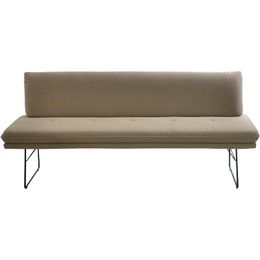 K+w Komfort & Wohnen K+W Komfort & Wohnen Polsterbank 1 Stk. tlg. Spitzkissenoptik, Sitzsteppung, hoher Sitzkomfort, in 2 Gr&ouml;&szlig;en w&auml;hlbar beige B/H/T: 195cm x 87cm x 65cm, 