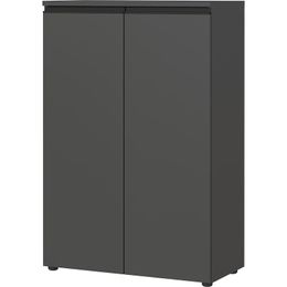 Germania Aktenschrank &raquo;Lemont&laquo; 2-t&uuml;riger Mehrzweckschrank wahlweise mit Schublade grau Holzwerkstoff Graphit, B/H/T: 81cm x 120cm x 40cm, Schubladen: 