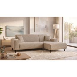 OTTO home Ecksofa &raquo;ARROS L-Form mit Wellenunterfederung, Ma&szlig;e B/T/H: 235/163/81 cm&laquo; incl. Zierkissen, mit Recamiere rechts/links bestellbar, auch in 