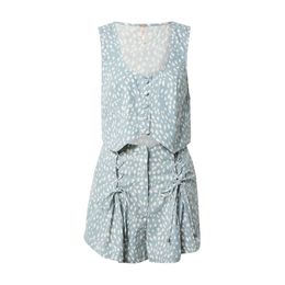 Free People Hosenanzug Damen Gr&ouml;&szlig;e 34 taubenblau / wei&szlig;