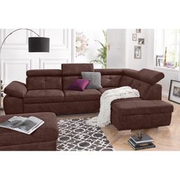 exxpo - sofa fashion Ecksofa &raquo;Spring, super bequem und komfortabel mit Armteil- und Kopfteilfunktion&laquo; aus Luxus-Microfaser +Simply Clean - f&uuml;r 