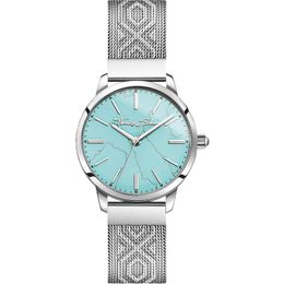 Thomas Sabo Damen Thomas Sabo Quarzuhr &raquo;ARIZONA SPIRIT&laquo; Armbanduhr, Damenuhr, H&auml;matit-Stein auf der Krone, Edelstahlarmband silber Einheitsgr&ouml;&szlig;e