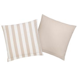 OTTO home Kissenbezug &raquo;Greta&laquo; Kissenh&uuml;lle mit Wendeoptik, OEKO-TEX und Made in Green zertifiziert beige Renforc&eacute;, Obermaterial: 100% Baumwolle B/L: 