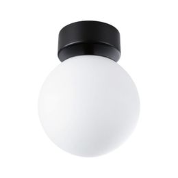 Paulmann LED Deckenleuchte &raquo;Selection Bathroom Gove IP44 3000K 9W Satin, Glas/Metall&laquo; 1 Stk. Warmwei&szlig; schwarz 1, &Oslash; 17cm H: 21,5cm, 1 Stk.