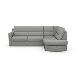 Sit & More sit&more Ecksofa &raquo;Panini L-Form&laquo; wahlweise mit Schlaffunktion und Bettkasten grau B/H/T: 243cm x 87cm x 175cm, Luxus-Microfaser Euphoria, Ottomane 