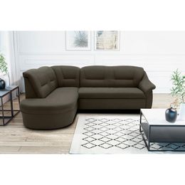 DOMO collection Ecksofa &raquo;Faenza f&uuml;r kleine R&auml;ume, Stellma&szlig;e 232x176cm, komfortabel, L-Form&laquo; mit Ottomane, zeitlos, elegante Armlehnen, wahlweise mit 