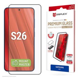 Displex Displayschutzglas &raquo;Premium Glass Screen Protector Full Cover mit MountMaster&laquo; f&uuml;r Samsung Galaxy S26 Displayschutzfolie, Schutzfolie, Bildschirmschutz