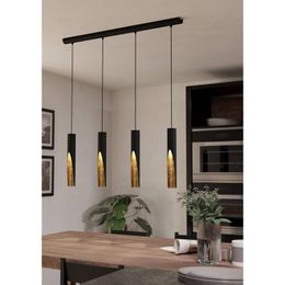 Eglo H&auml;ngeleuchte &raquo;BARBOTTO Pendellampe, Stahl, GU10, IP20, H&auml;ngelampe, Esszimmerlampe&laquo; GU10 1 Stk. H&auml;ngeleuchte, L92,5 x B6,0 x H110 cm, schwarz, 
