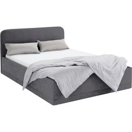 Westfalia Schlafkomfort Polsterbett inkl. Bettkasten bei Ausf&uuml;hrung mit Matratze grau Bezug Bett: wahlweise Microfaser (100% Polyester), Strukturstoff (77% Polyester, 23% 