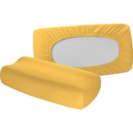 Fleuresse Kissenbezug &raquo;Vital comfort&laquo; Baumwolle-Elasthan Kissenbezug, 40x60 cm, Gummizug gelb Jersey, Obermaterial: 96% Baumwolle, 4% Elasthan (LYCRA 