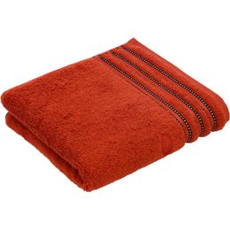 Vossen Badetuch &raquo;Cult de Luxe&laquo; mit Glanzbord&uuml;re braun Walkfrottee, Walkfrottee B/L: 67cmx140cm, 1 Stk., Walkfrottee