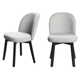 OTTO home 4-Fu&szlig;stuhl &raquo;Aretha Esszimmerstuhl, Wohnstuhl, Polsterstuhl, Essstuhl&laquo; (Set) 2 Stk.schwarz lackiertes Gestell aus massivem Buchenholz, 